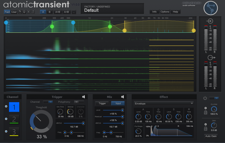 MolecularBytes - AtomicTransient - Transient Shaper PlugIn for VST, AU ...